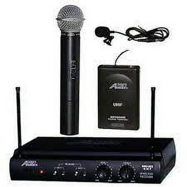 Gemini UHF Dual Channel Wireless Microphone System - Professional UHF ...