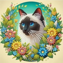 Cat in Flower Diamond Art Painting Kit - Walmart.com