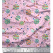 Cotton Outer Space Planets Suns Stars Solar System Galaxy Universe ...