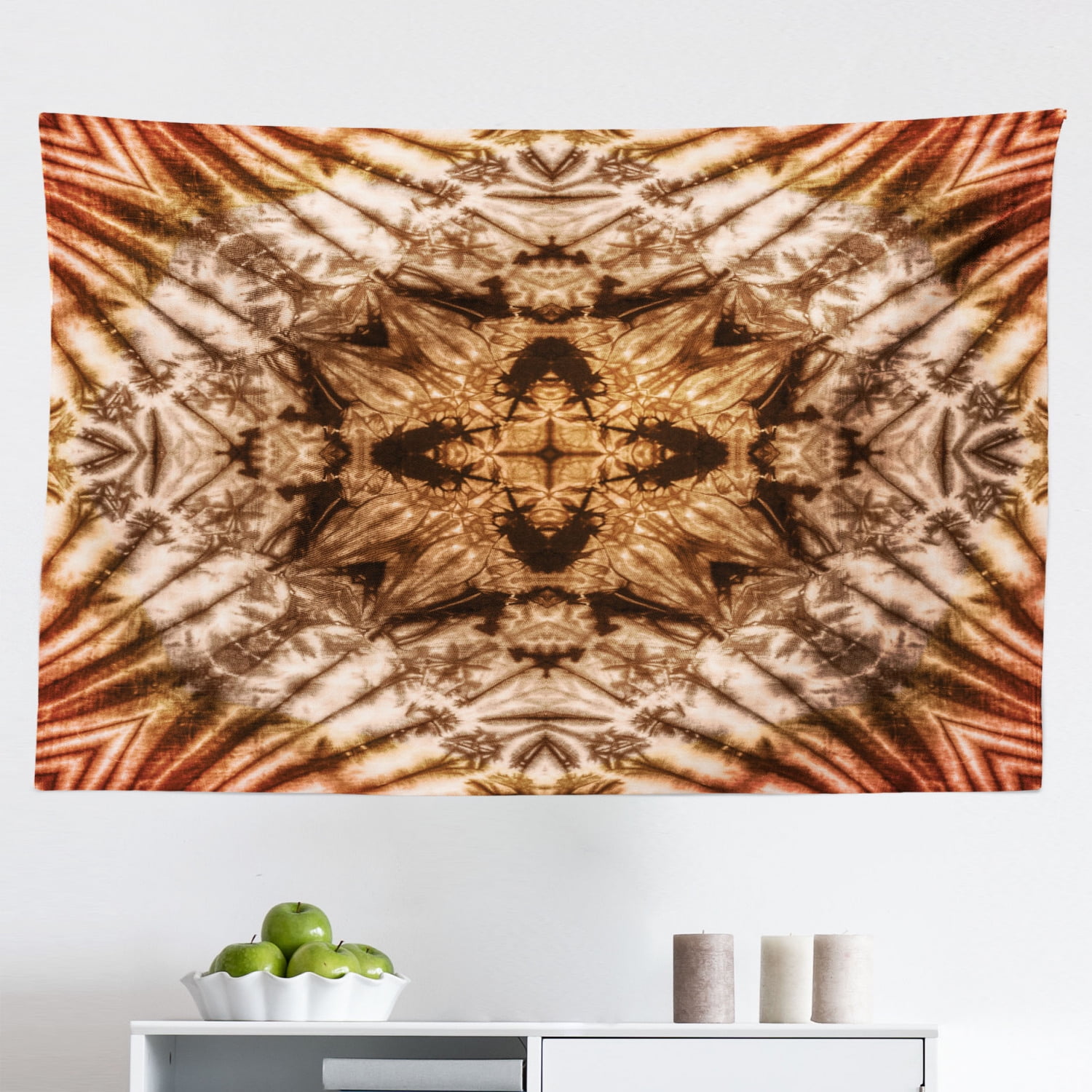Scary Tapestry, Round Creepy with Saturated Fractal Colors with Faded ...
