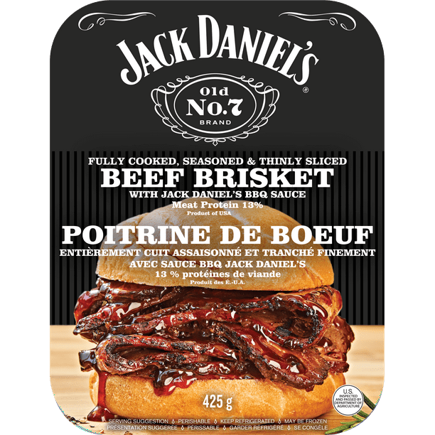 Jack Daniel's Sliced Beef Brisket, Fully Cooked, Ready to Heat, 20 oz ...