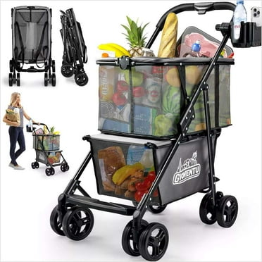 CLAX® Collapsible Mobile Trolley with Storage Crate | Folding Utility ...