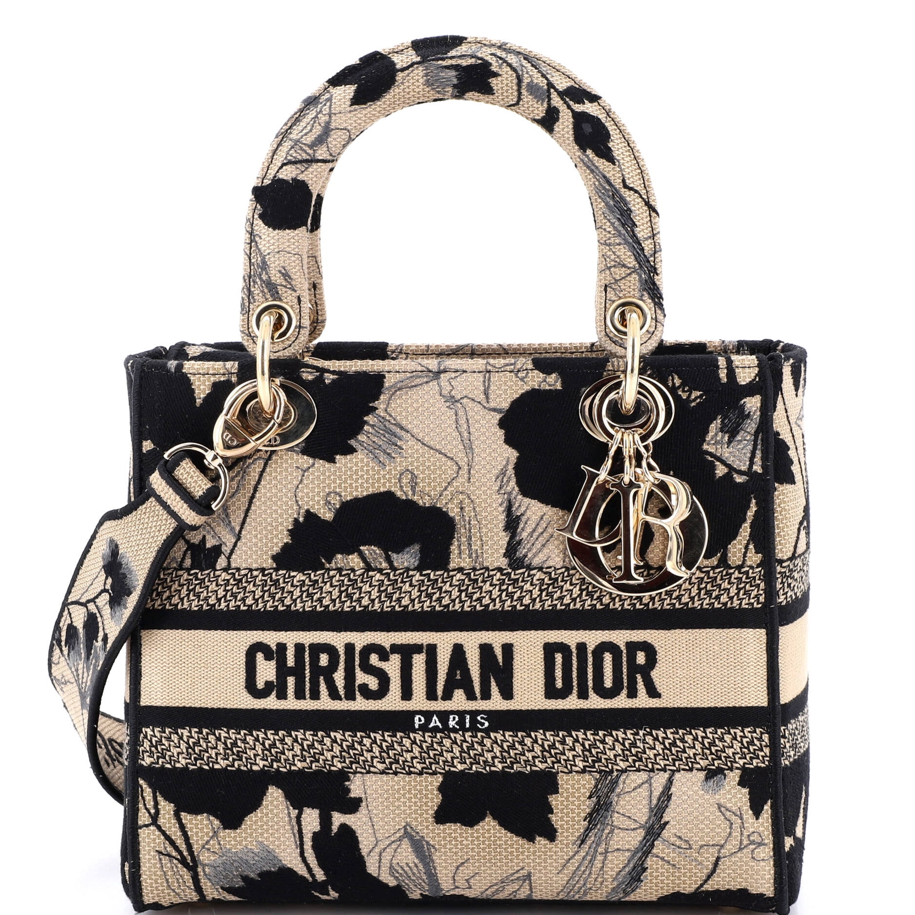 Pre-Owned Lady D-Lite Bag Embroidered Canvas Medium By Rebag - Walmart.com
