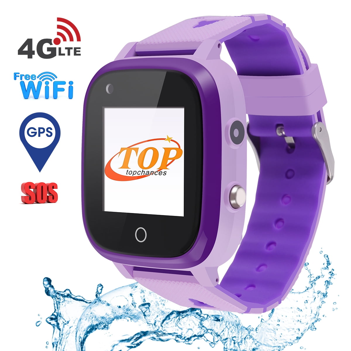 CJC 4G GPS Smartwatch for Kids, IP67 Waterproof Sport Smart Watch Phone ...