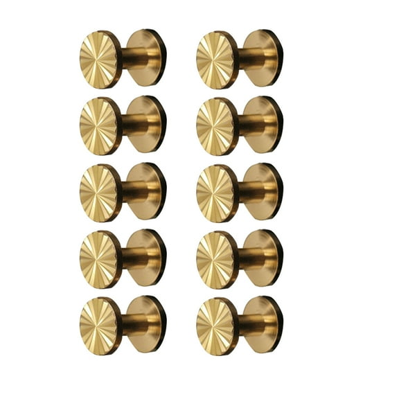 Performore 500 Pcs of 8mm x 16mm Brass Round Head Fastener, Brads for ...