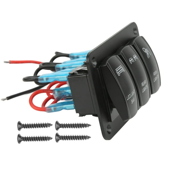 Gang Toggle Switch,5Pin 3 Gang Rocker Gang Rocker Switch Marine Boats ...