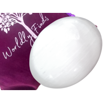 Selenite Crystal Palm Stone, Healing Stone, Charging Crystal Worry ...