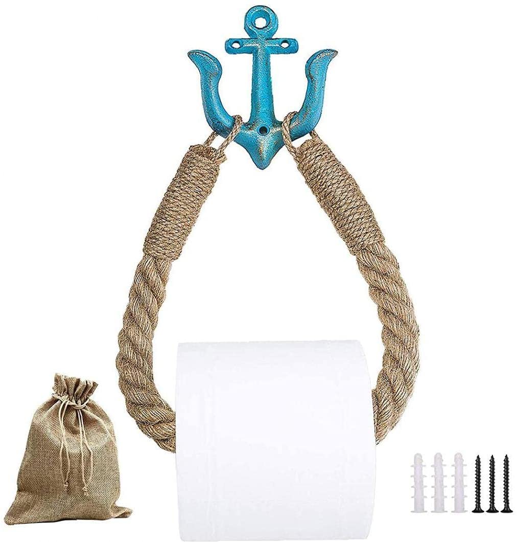 Toilet Wall Mount Hook Hemp Paper Towel Rope Bathroom Decor - Walmart.com