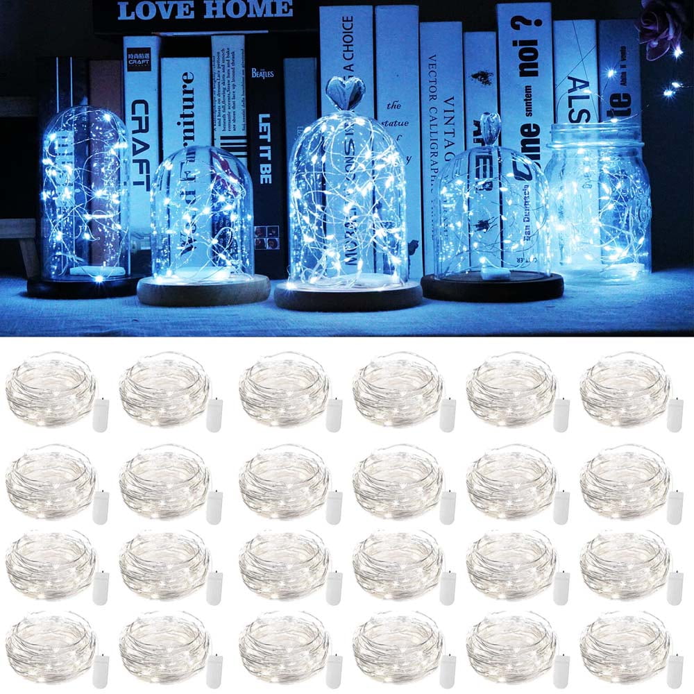 Ledander 24 Pack Fairy Lights Battery Operated, 7.2ft 20 LED Mini ...