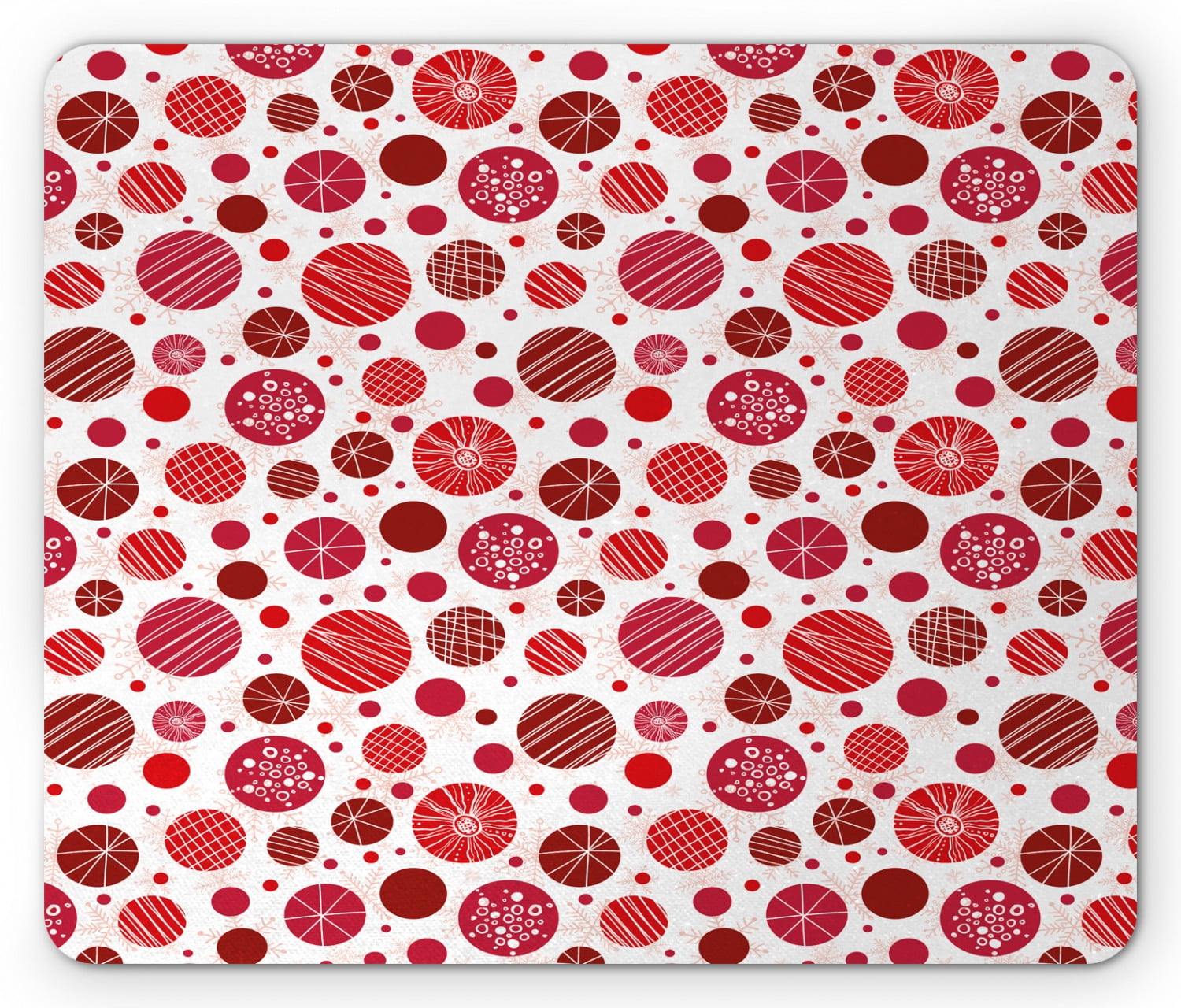 Abstract Mouse Pad, Grids Lines Round Shapes and Circles Snowflake ...