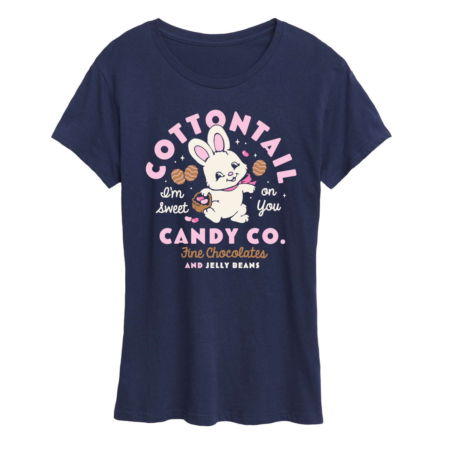 Instant Message - Cottontail Candy Company - Women's Short Sleeve Graphic T-Shirt - Walmart.com