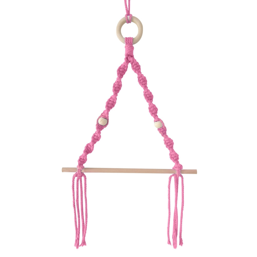 Yoone Scandinavian Style Wall Rope Hanging Wooden Rack Stick Tassel ...