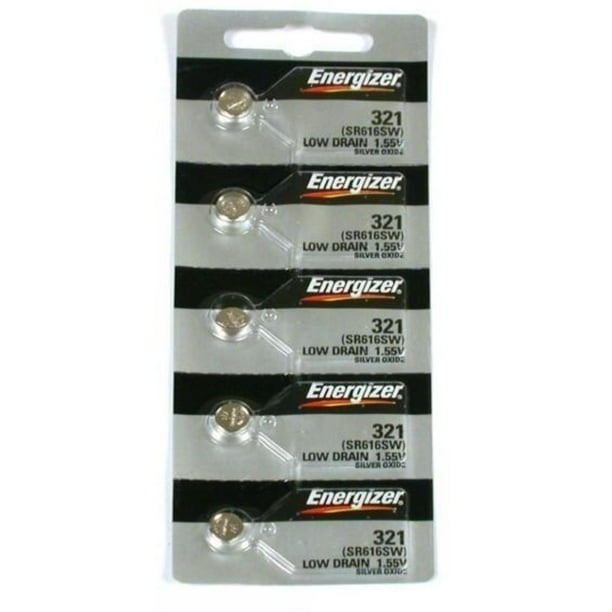 5 321 Energizer Watch Batteries SR616SW Battery Cell (5 Batteries Per ...