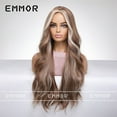 European and American Style Middle Part Long Curly Wig for Women, Ear ...