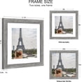 10x10 Picture Frame Set of 2, Made of Real Glass and Grey Wooden Frame ...
