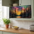 Colorful Star River Cabinet Curtains 35" W x 35" L, Forest Pine ...