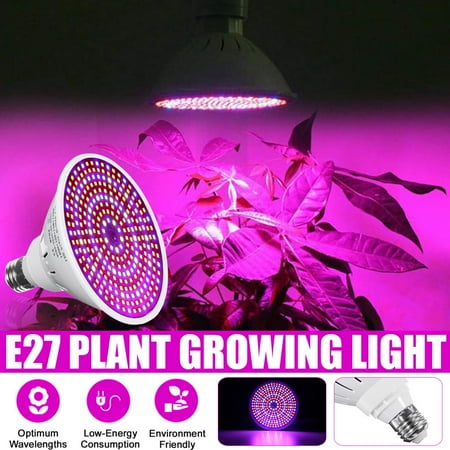 LED Grow Light Bulbs Full Spectrum, E27 30W 290 LEDs Plant Growing ...