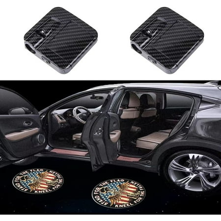 2 pieces of carbon fiber infrared induction door step LED welcome sign ...