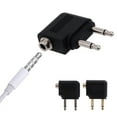 Set of 2pcs Aviation Headphone Adapter 3.5mm Port Aircraft Earphone ...
