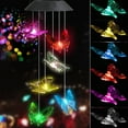 EEEkit Solar LED Wind Chime, Color-Changing Butterfly/Star, Light ...