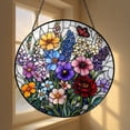 Blooming Floral Garden Stained Glass Window Suncatcher, Bright Spring ...