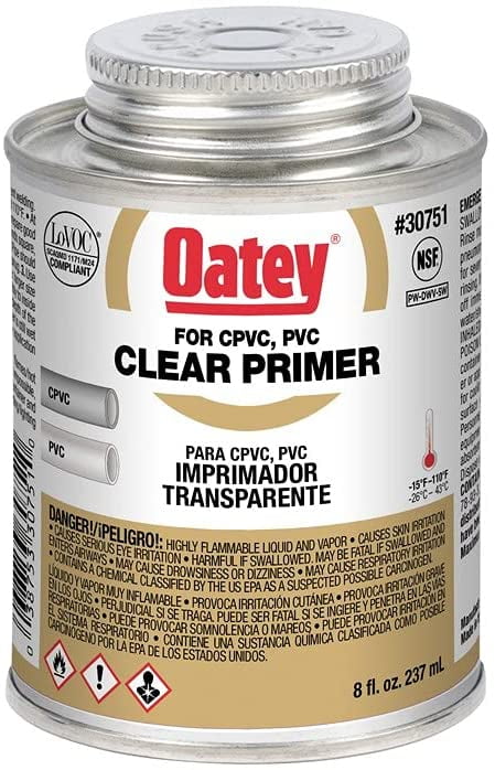 Oatey 30751 House Primers, 8 oz, Clear, 8 Fl Oz