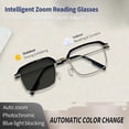 Auto Adjusting HD Reading Glasses, Frameless Smart Zoom Reading Glasses ...