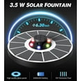 Yzert Solar Fountain Glass Panel with 2200 mah Battery, 3.5W Floating ...