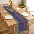 Archway Columns Dining Table Runner, Vintage Ethic Traditional Blue ...