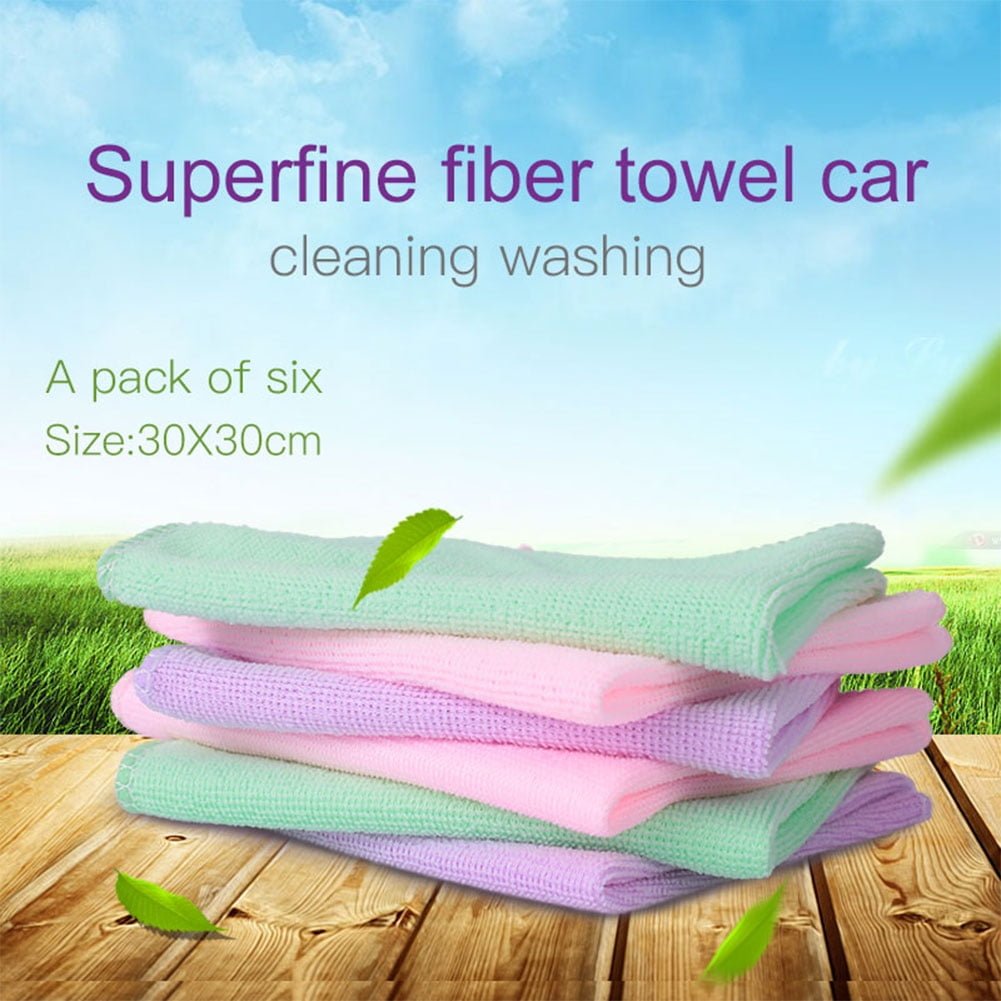 Cleaning Cloth Towel Cleaning Towel Flexible Microfiber 6PCS/SET Cars ...