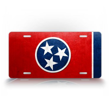 Tennessee State Flag Novelty Metal Vanity License Tag Plate - Walmart.com