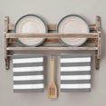1 Pack Grey and Kitchen Towels White Stripes Decorative Dish Towel Sets ...