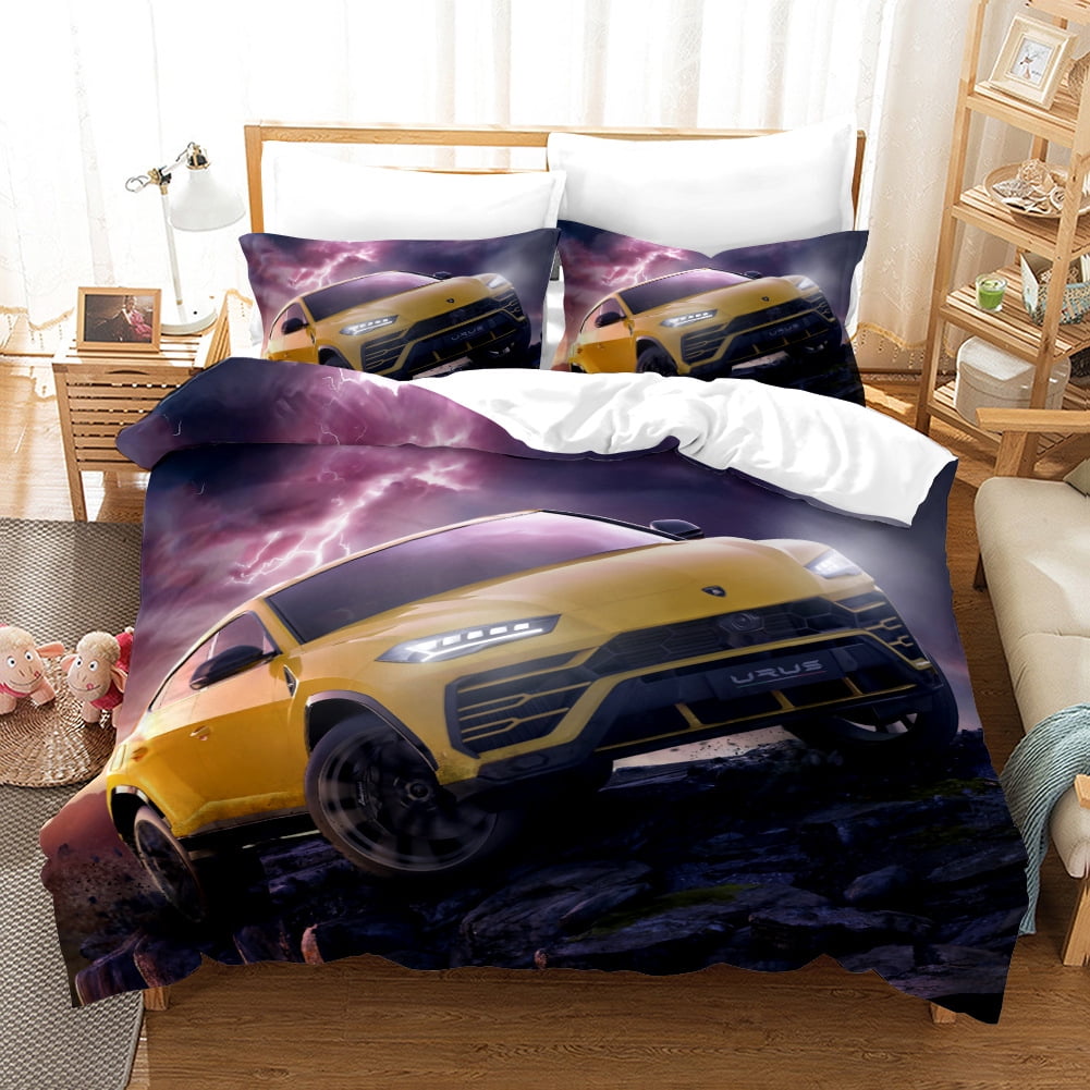 Race Car Racing Car Bedding Bed Set 3PCS Cool Racecar Bedding Duvet ...