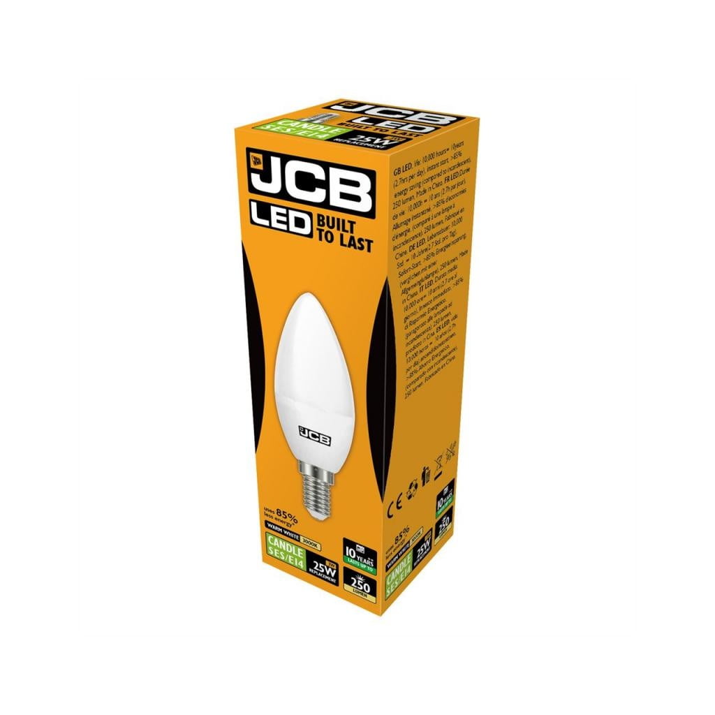 JCB LED Candle 250lm Opal 3w Light Bulb E14 2700k | Walmart Canada