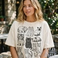 Cats 90s Vintage Tattoo Style Tshirt, Retro Comfort Colors® Y2k Kitten ...