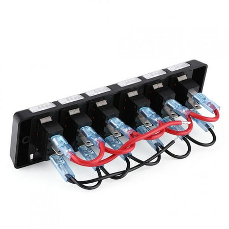 On Off Panel, Toggle Switch Panel 16A DC12V 2x7.4in Waterproof Pre ...