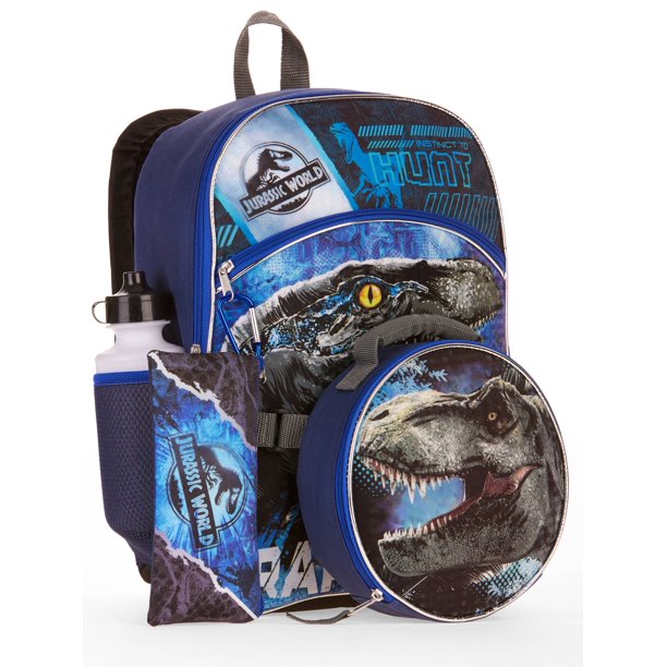 Jurassic World 5-Piece Backpack Set With Lunch Bag - Walmart.com