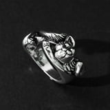 Silver Cat Animal Rings for Women 925 Sterling Silver Kitty Adjustment ...
