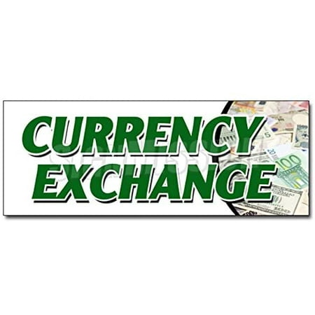 36" CURRENCY EXCHANGE DECAL sticker best conversion rate fast low cost ...