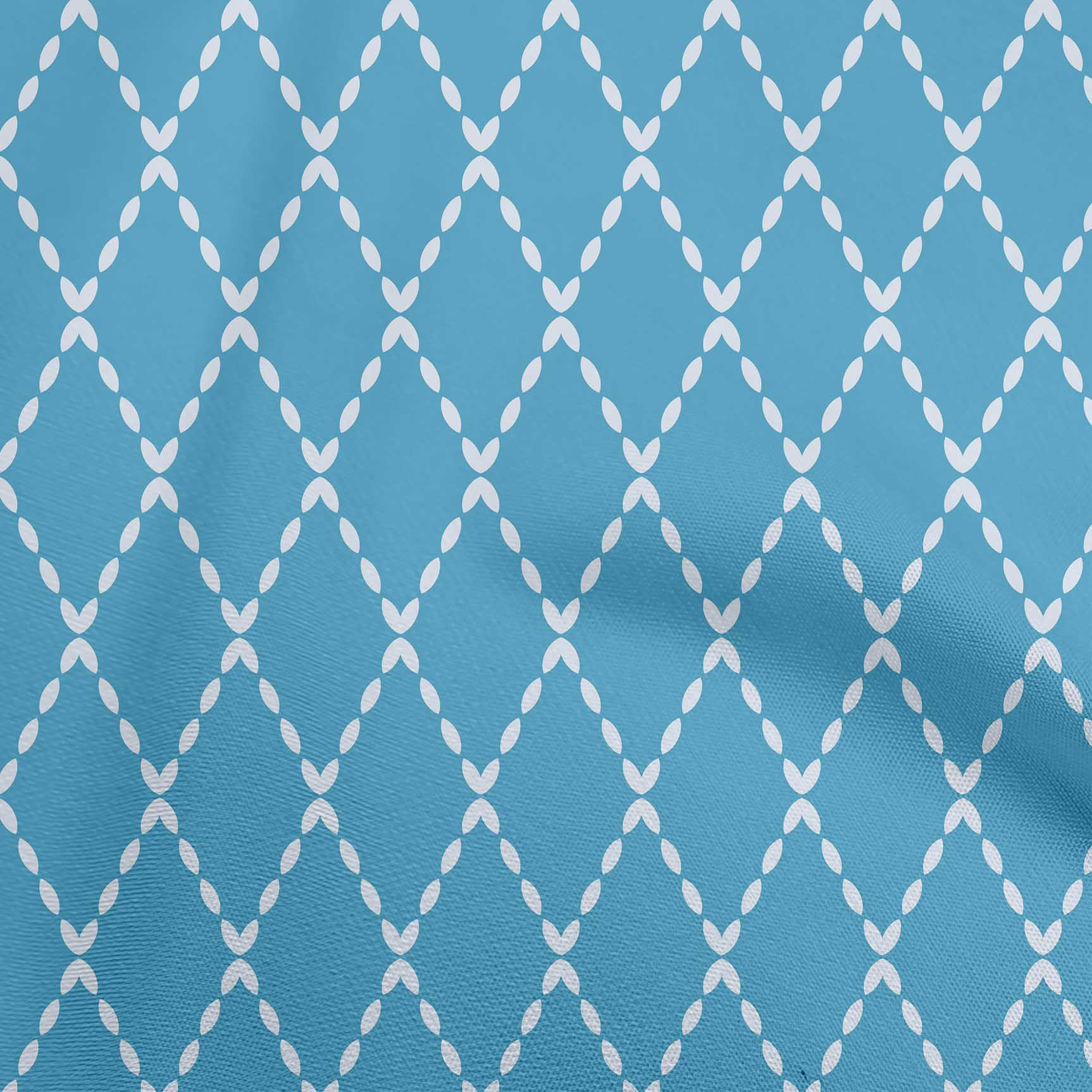 oneOone Silk Tabby Turquoise Blue Fabric Argyle Diy Clothing Quilting ...