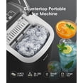Portable Countertop Ice Maker, 8 Cubes in 6 Mins, 26lbs/Day, Ice Maker ...