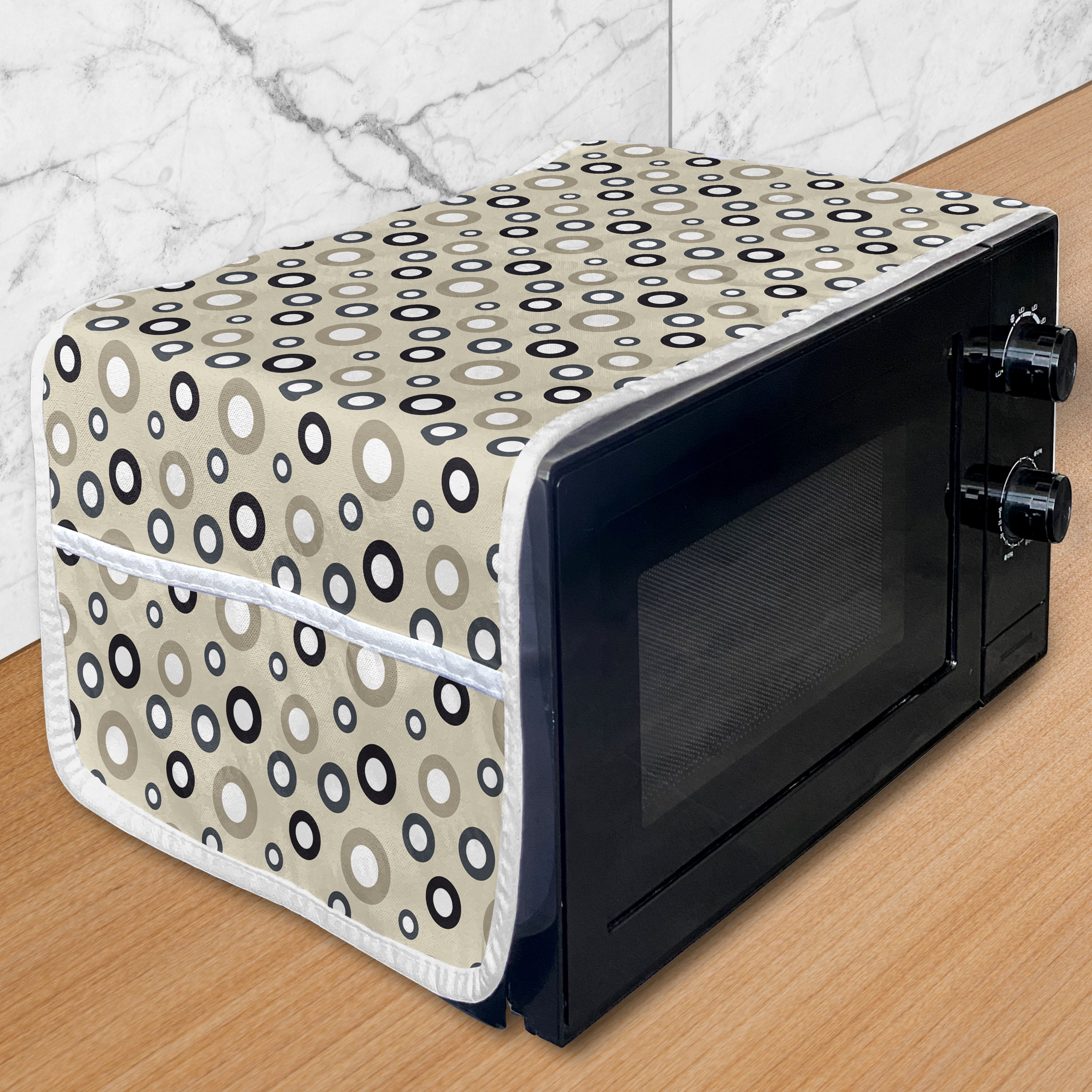Geometric Circle Microwave Oven Cover, Disc Shaped Curve with Interior ...