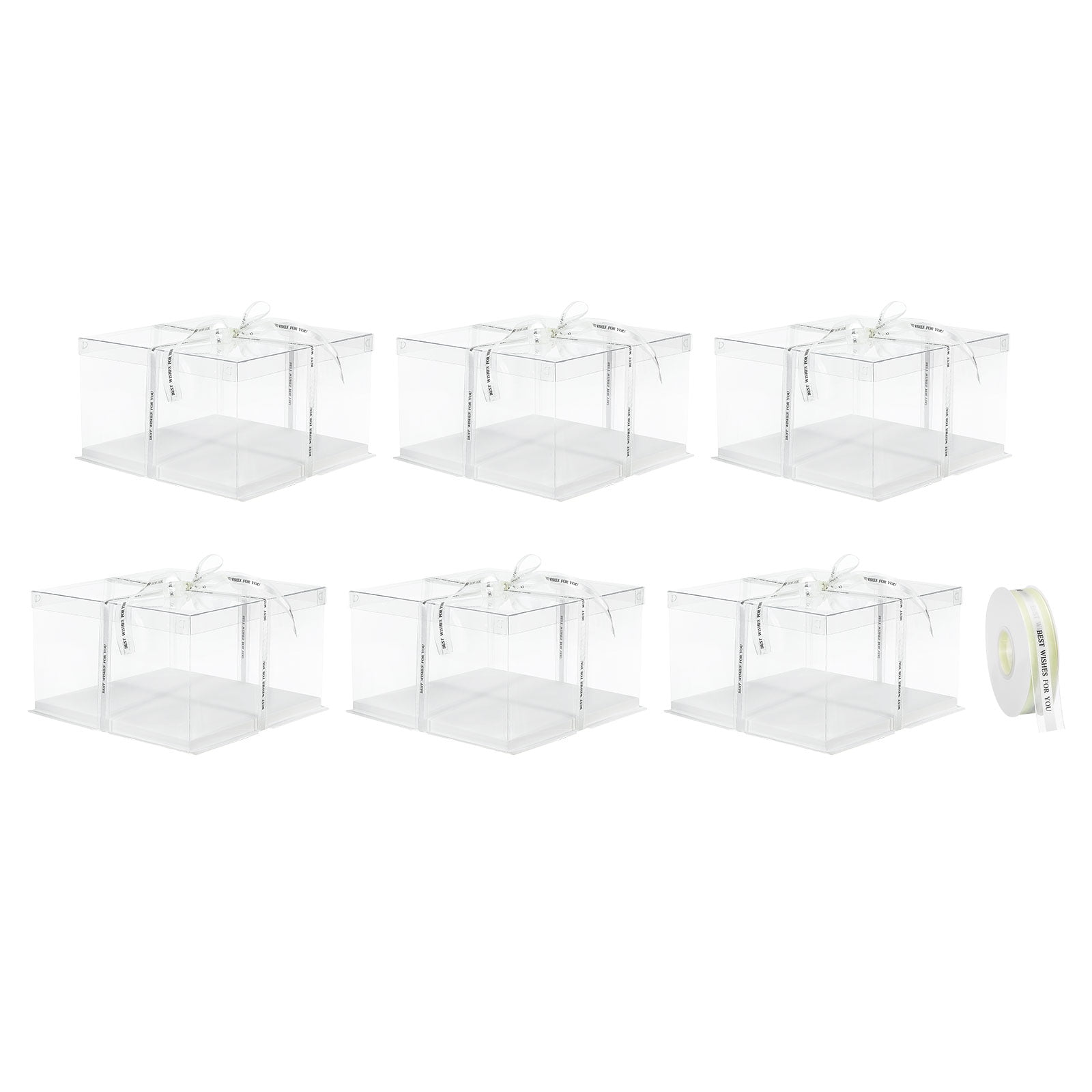 Click here for Uxcell Clear Cake Box  6 Pack 12X12X7 Tall Cake Bo... prices