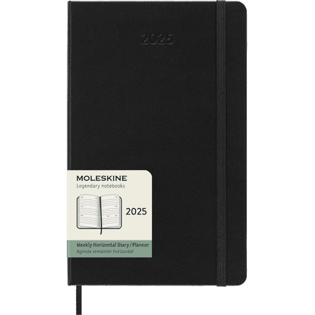 Moleskine Classic 18 Month 2024-2025 Weekly Planner, Hard Cover, Large ...