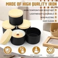 10oz Candle Jars, 12-Pack Black Candle Tins with Metal Wood-Grain ...