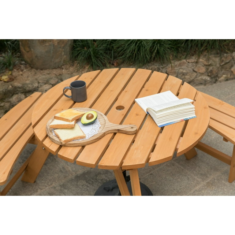 Round Wooden Outdoor Table