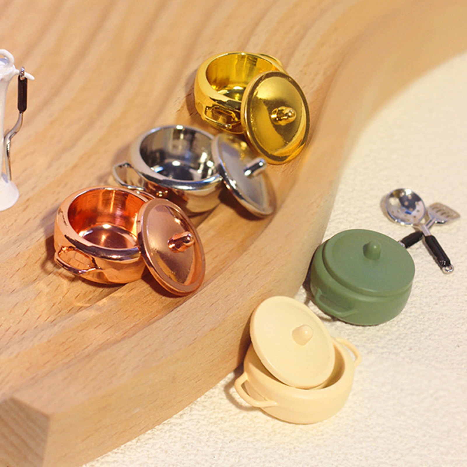 Hesroicy Cooking Soup Pot Model - Realistic Miniature Dollhouse ...