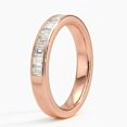 1 Carat 14K Rose Gold Lab Grown Baguette Cut Diamond Channel Set ...