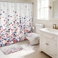 4-Piece Set Independence Day Themed Bathroom Decor with Shower Curtain ...