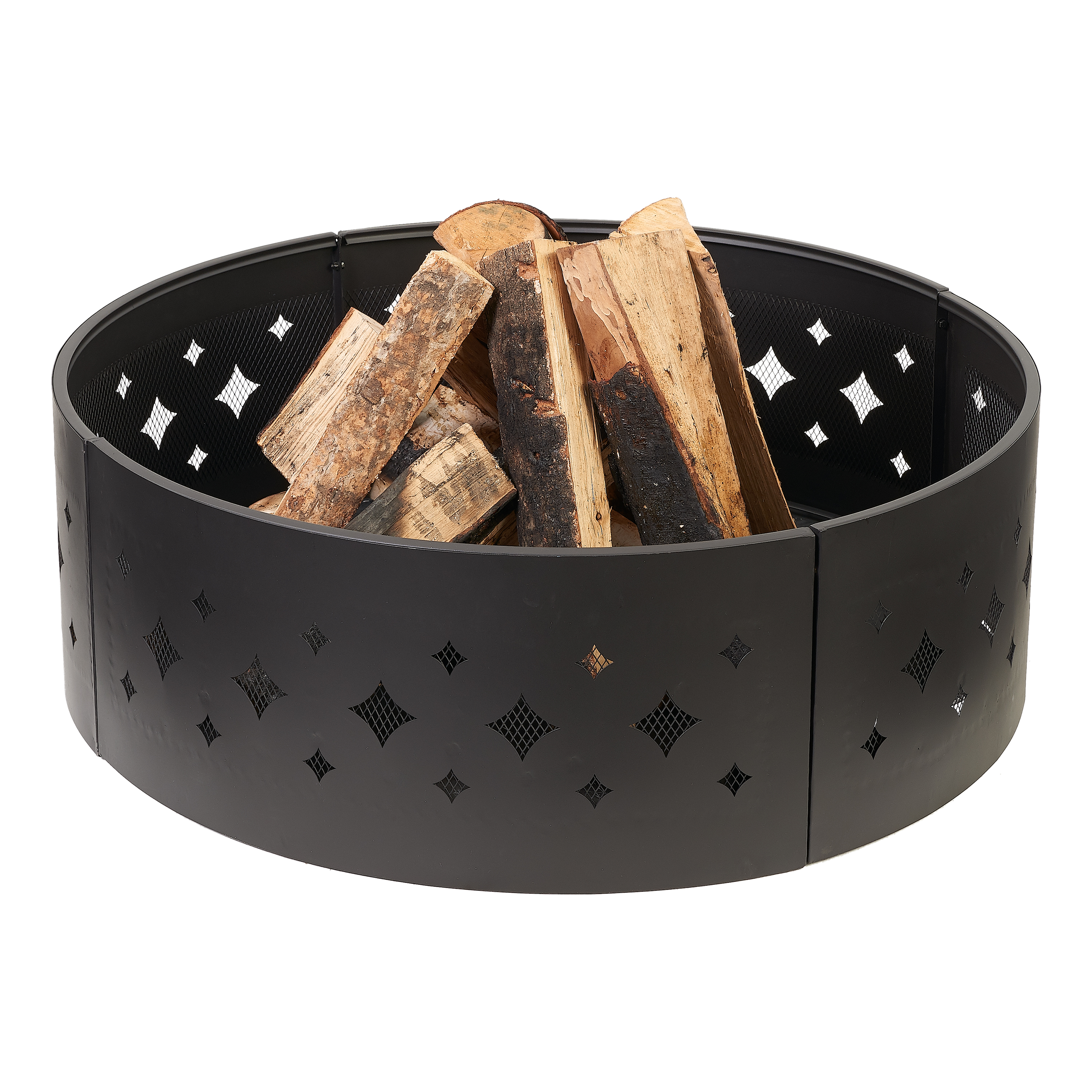 Mainstays 36 Steel Wood Burning Fire Pit Ring Walmart